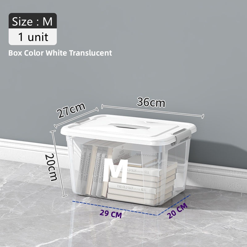 【PLAYFUL】Transparent Storage Box Kotak Simpanan Roda Storage Box with ...