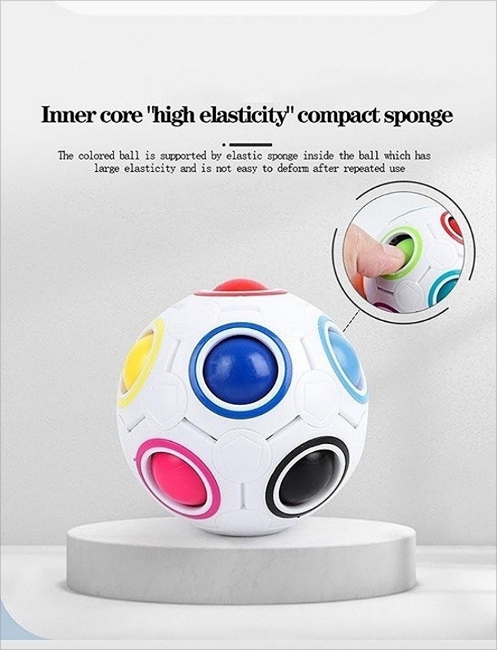 Magic Cube Rainbow Ball Cube Speed Football Puzzle Ball Fidget Toys for ...