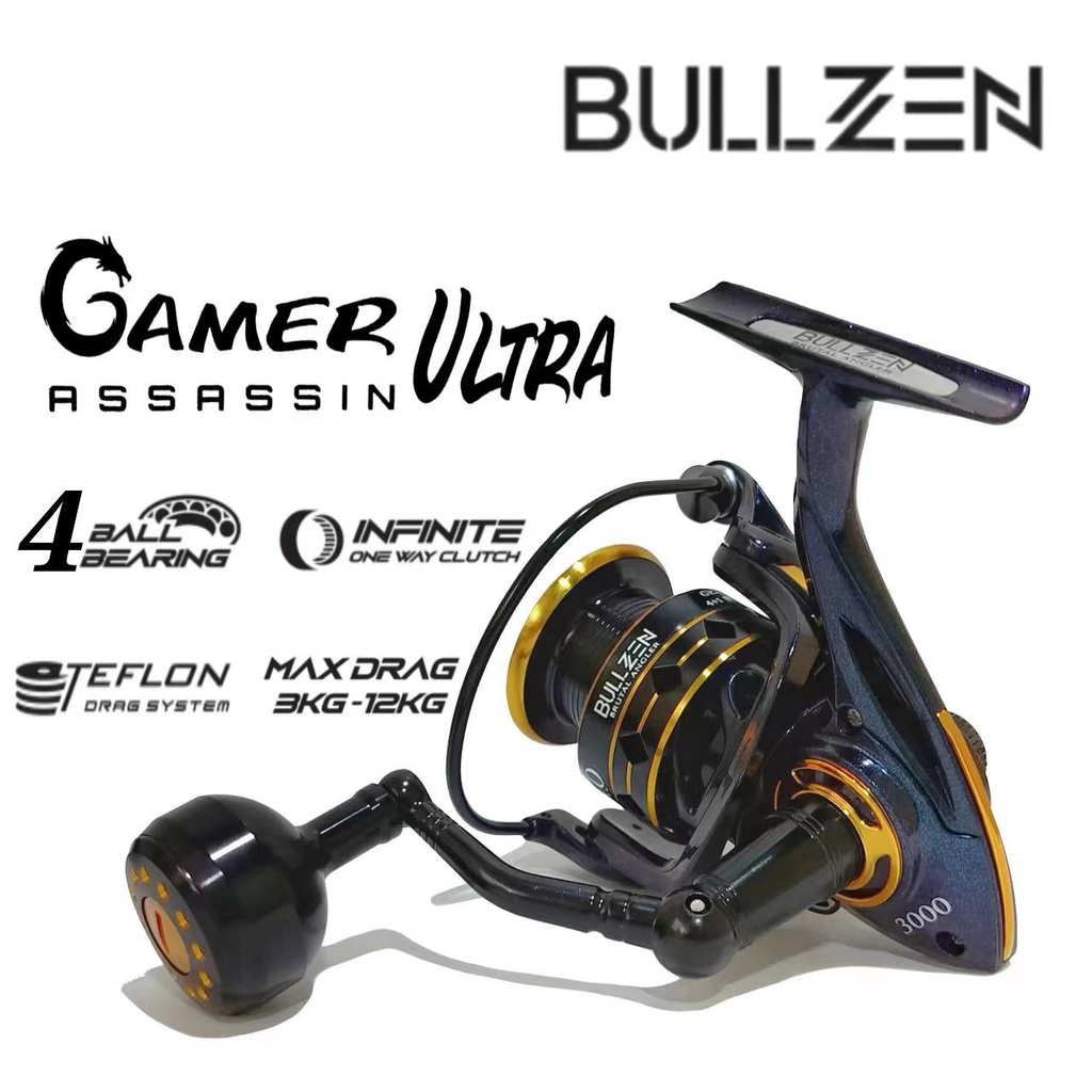 BULLZEN GAMER ASSASSIN ULTRA SPINNING FISHING REEL | Shopee Malaysia