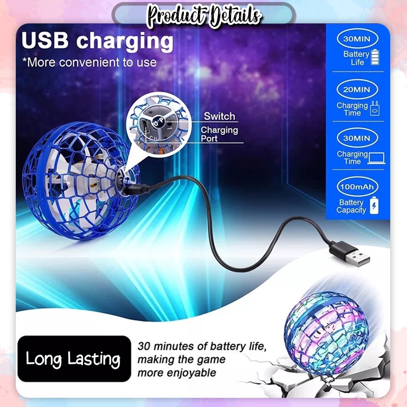 [Happy Kids] Magic Flynova Pro LED Flying Sensor Drone Rotating ...