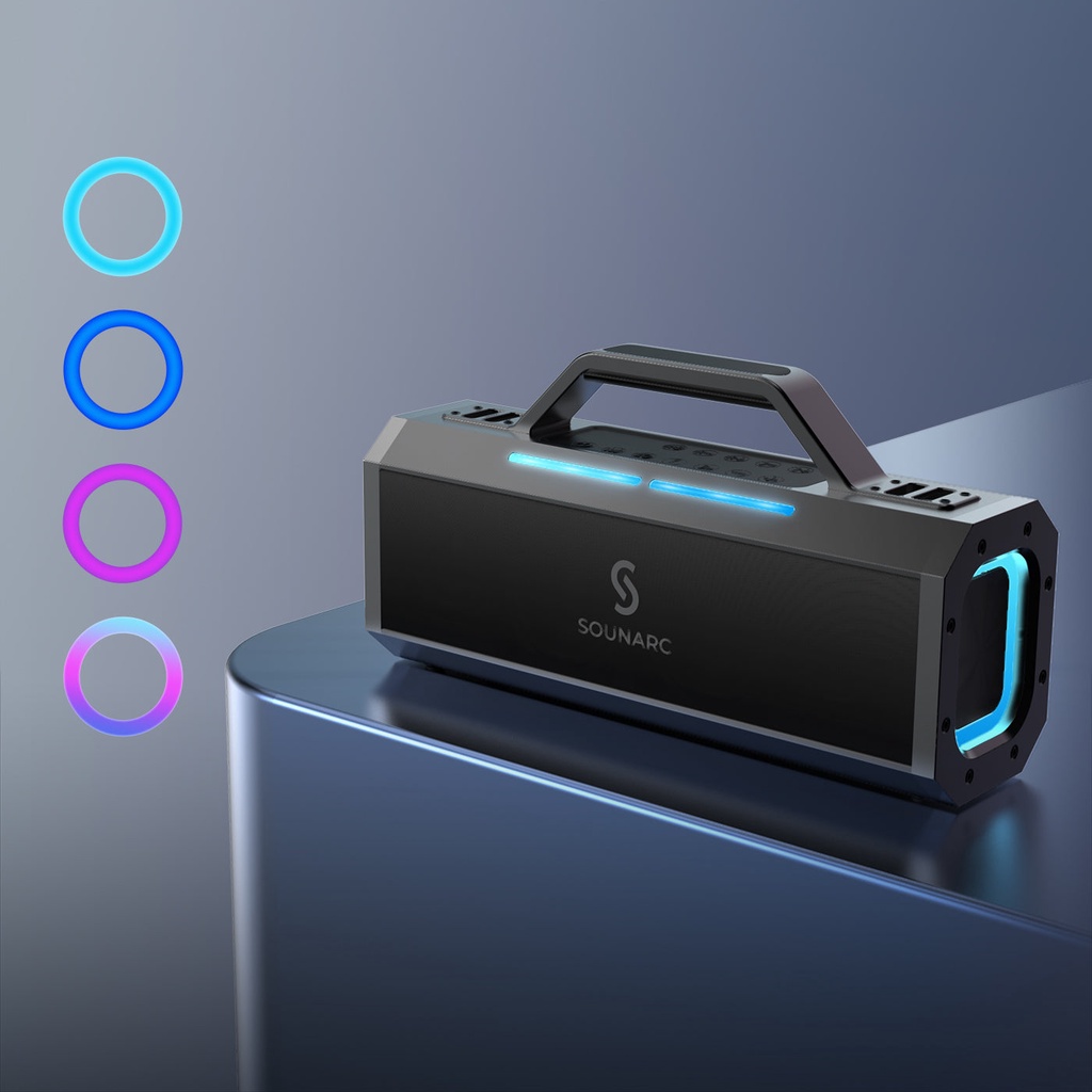 SOUNARC K1 KARAOKE PARTY SPEAKER | Lighting Modes - Bluetooth Speaker with Mic Microphone ...