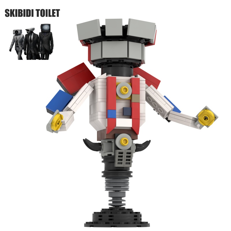Skibidi Toilet Toy With Led Lights Diy Plastic Construction 230 Pieces ...