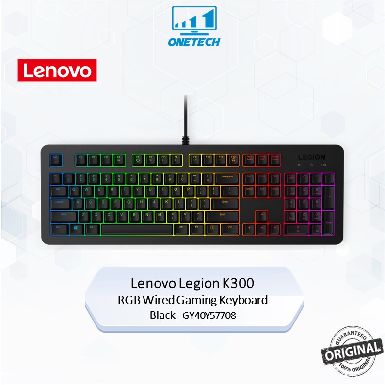 Lenovo Legion K300 RGB Wired Gaming Keyboard - Black (1.8m USB Cable ...
