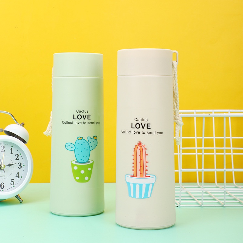 [450ml] Kaktus Botol Minum Botol Air Kaca Kalis Bocor Glass Drinking ...