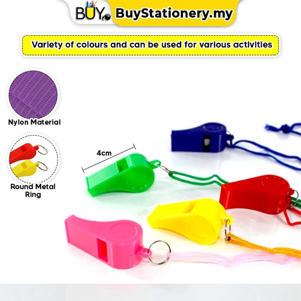 Plastic Whistle with String Sport Equipment Referee Whistle Wisel Sukan ...