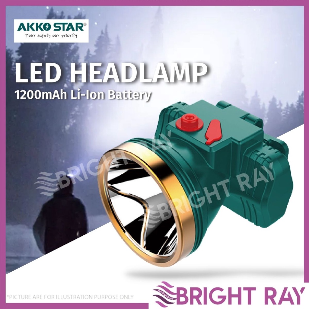 AKKO STAR Rechargeable Headlamp Waterproof Flashlight Headlight Torch ...