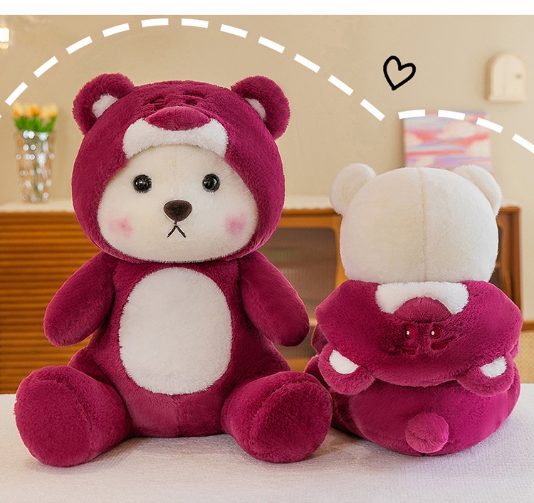 New Teddy Bear Plush Toysdolls With Hats To Wearstrawberry Bear