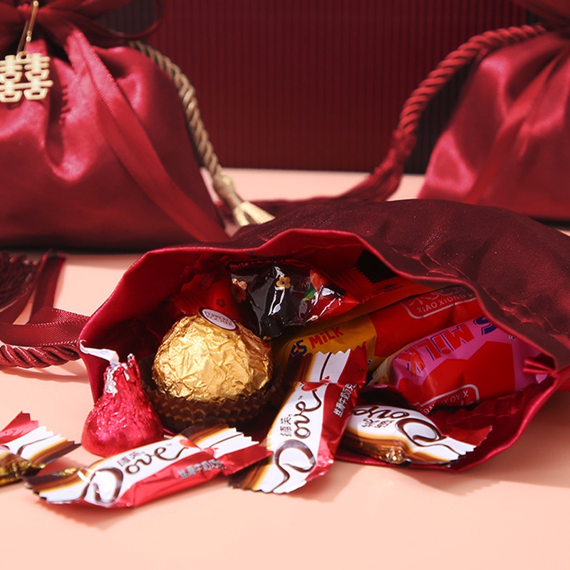 Creative Tassel Pearl Sweets Chocolate Packing Bag Wedding Candy ...