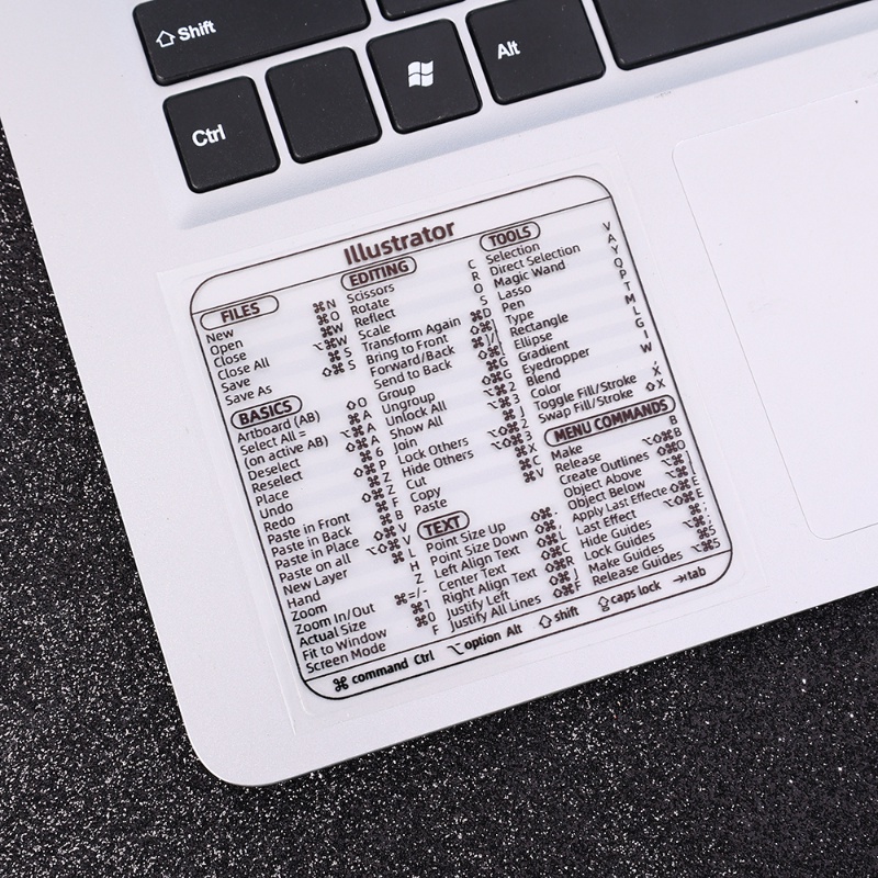 Self-adhesive Shortcut Key Label Popular Computer Shortcut Quick Finder ...