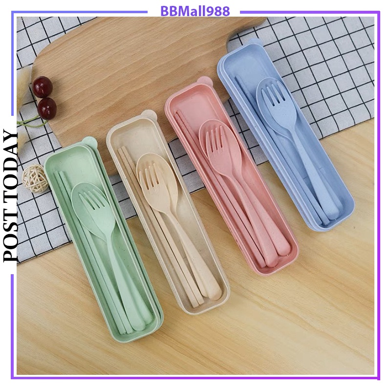 Wheat Cutlery Set Spoon Folk Chopstick Travel Cultery Set Door Gift ...