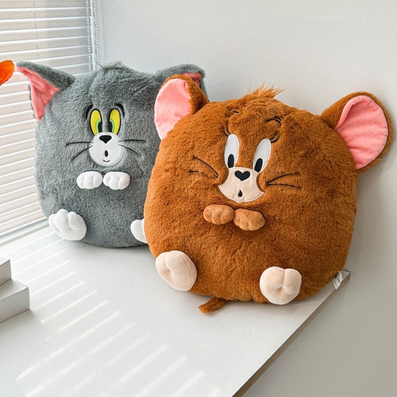 Soft And Cuddly Hugkis Tom Cat And Jerry Mouse Plush Toy Pillow 38cm ...