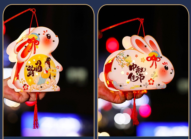 Children's DIY Mid-Autumn Festival Lantern Making Materials Kit Cartoon ...