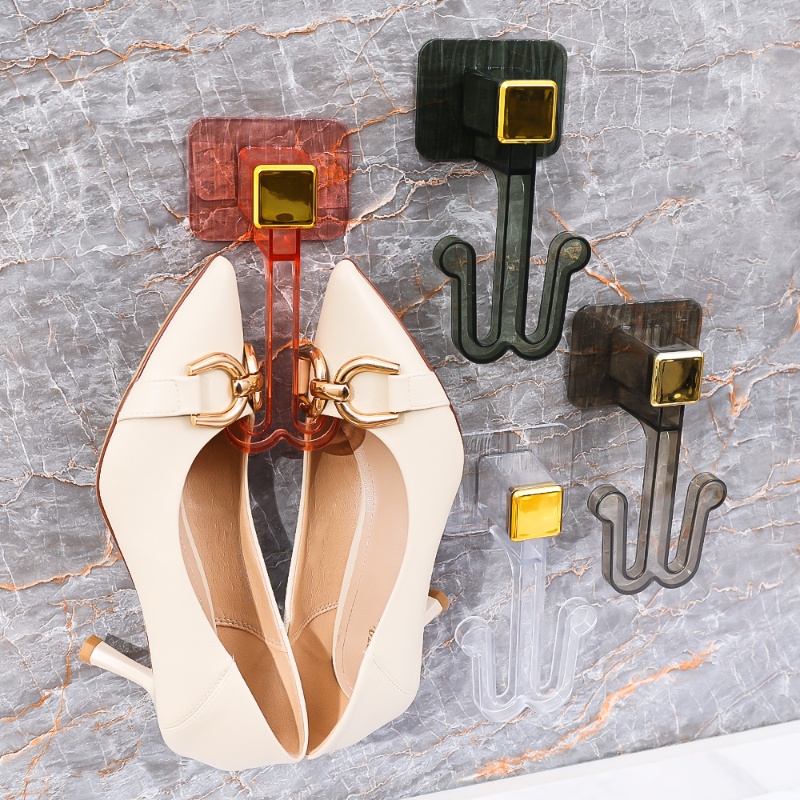 Wall-mounted Non-punched Slipper Holder / Space-saving Simple Slipper ...