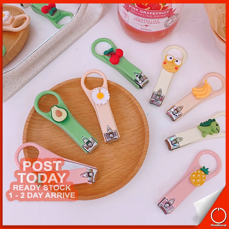 𝐀𝐍𝐓𝐈 𝐒𝐋𝐈𝐏 Cartoon Nail Cutter Stainless Steel Nails Clipper Manicure ...