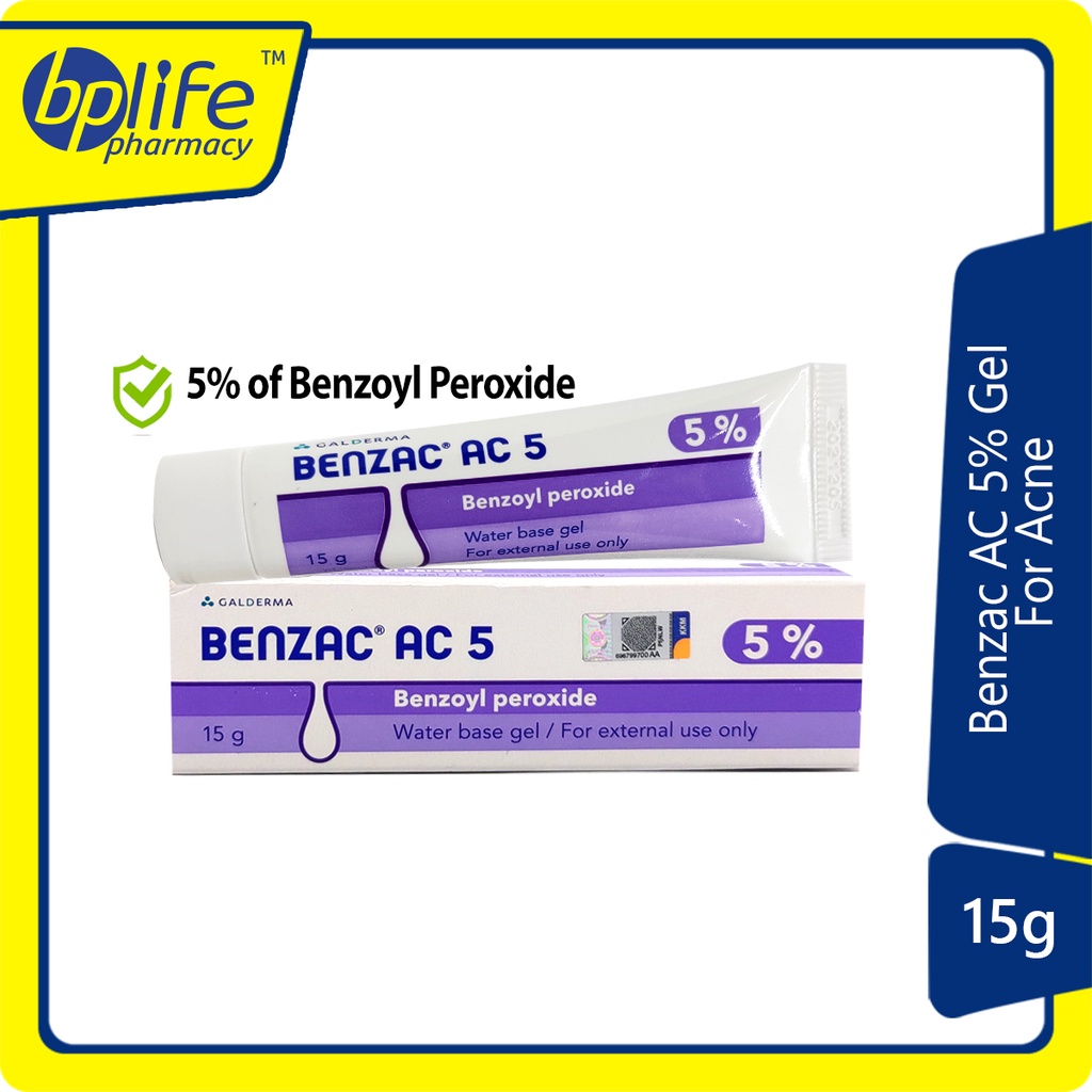 Benzac AC 5% Gel 15g For Acne [EXP DATE: 05/2025] | Shopee Malaysia