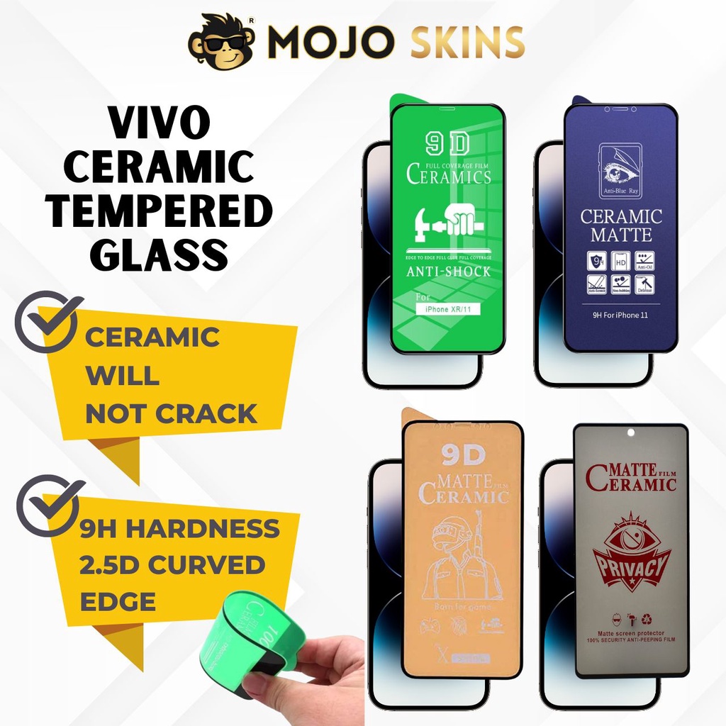 MOJOSKINS Vivo ceramic screen protector ceramic clear matte film Y02e ...