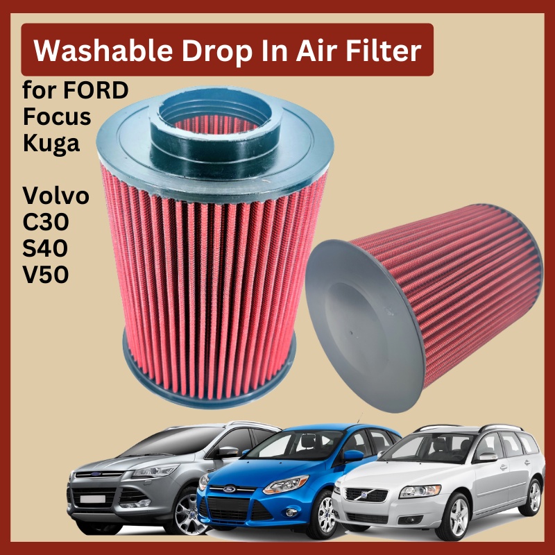 Ford Focus MK3 MK3.5 Kuga Volvo C30 V50 S40 Drop in washable Panel Air Filter | Shopee Malaysia