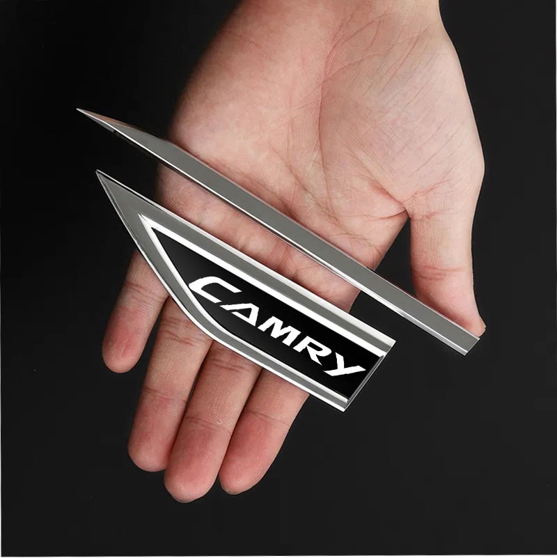 1 Set Stainless Steel Car Door Fender Metal Side Logo Stickers （Left ...