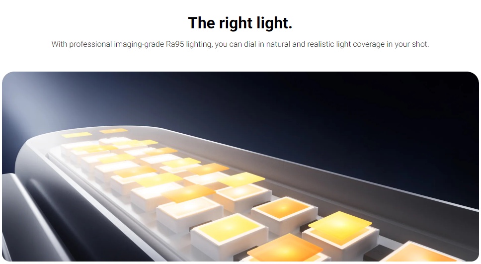 Insta360 Flow Spotlight (Professional imaging-grade Ra95 lighting ...