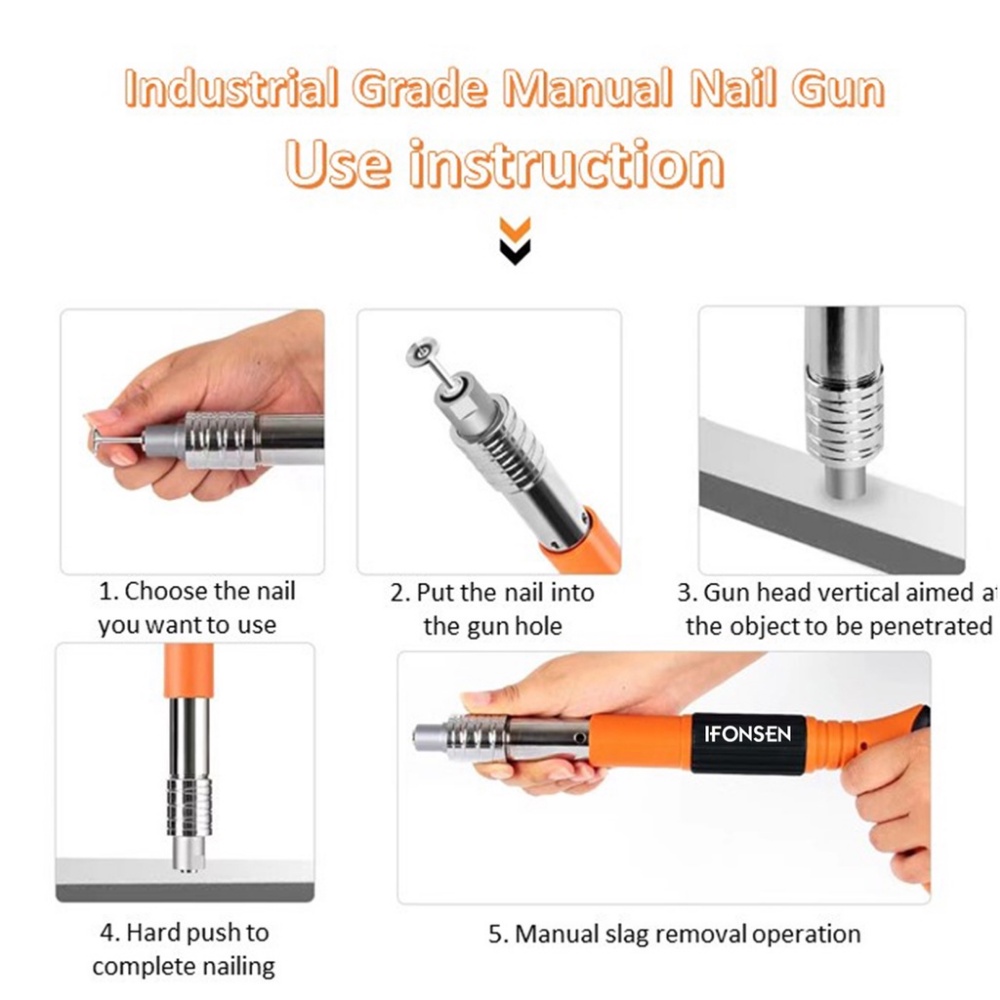 MY Stock】200pcs Steel Nail Gun Rivet Gun Bullet Nail Gun Concrete Fire ...