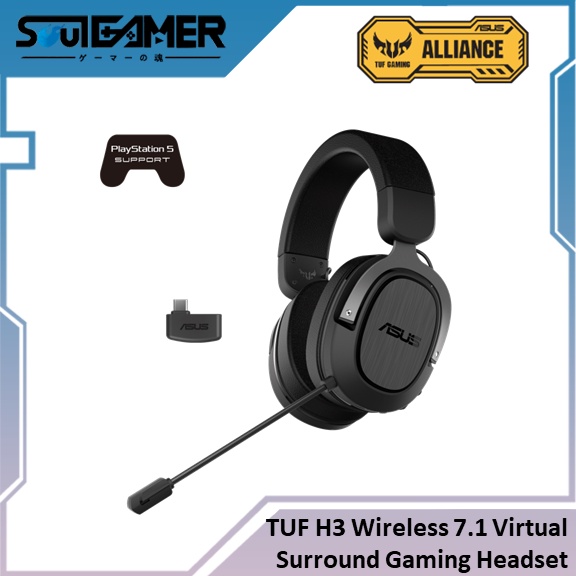 ASUS TUF Gaming H3 Wireless 7.1 Gaming Headset for PC, PS4, Xbox One ...