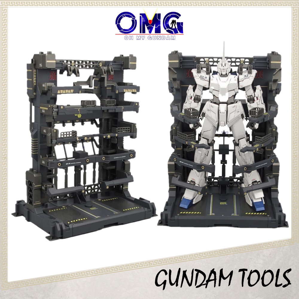 Gunpla MG MS Cage Stand Action Base 1/100 Domain Base 兽笼格纳库 RG MS Cage ...