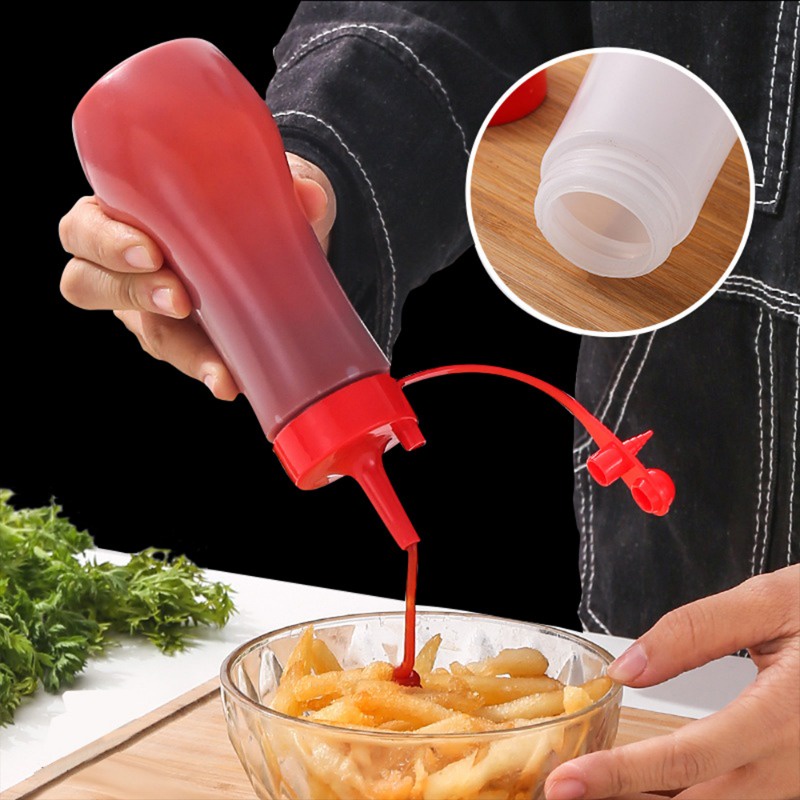 Mini Transparent Plastic Squeeze Sauce Bottle / Sharp-mouth Empty ...