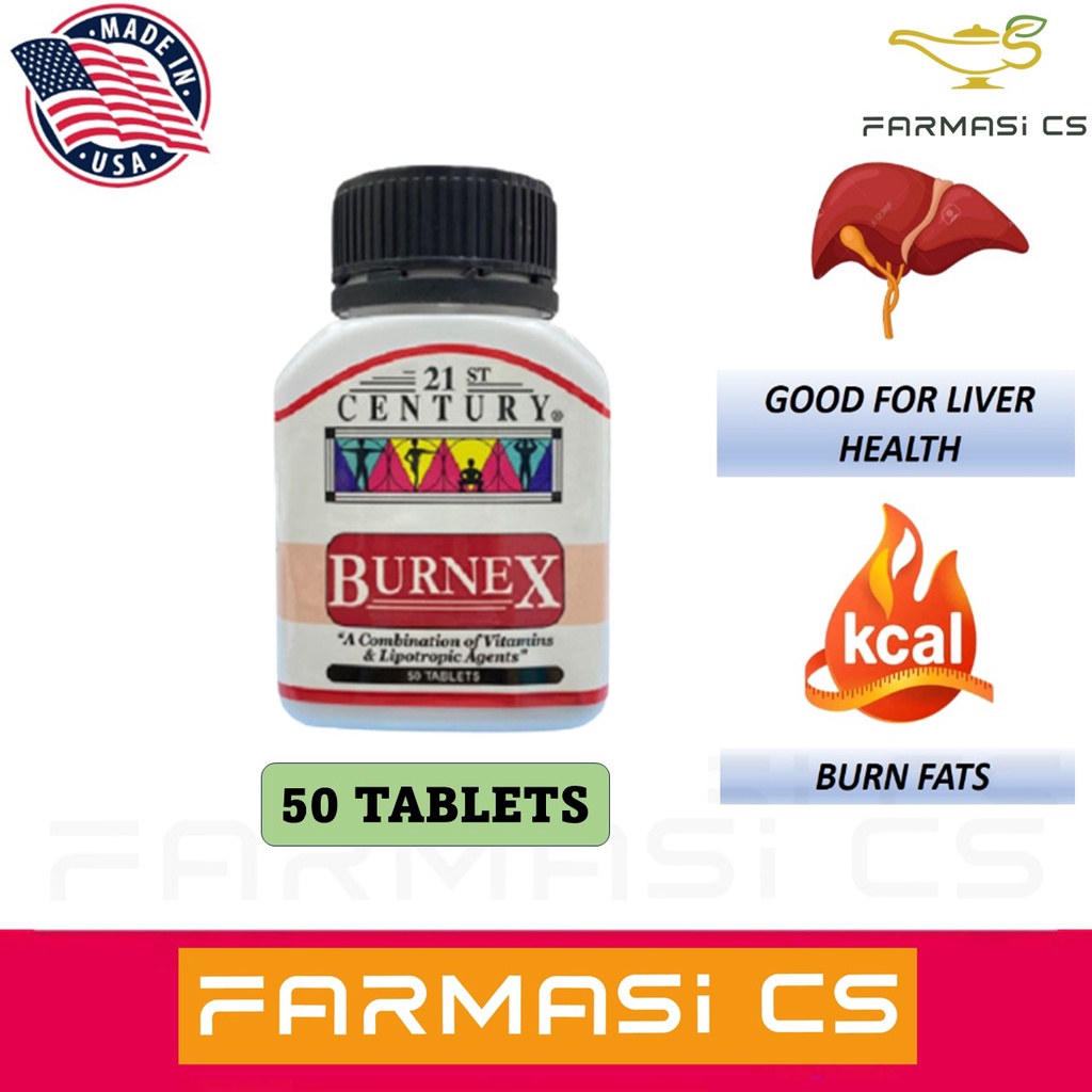 21st Century Burnex 50 Tablets EXP:08/2026 [ Health Supplement, healthy ...