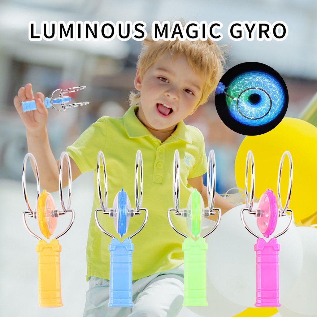 Hand-cranked Inertial Rotation Magic-flying Spinning Top Creative ...