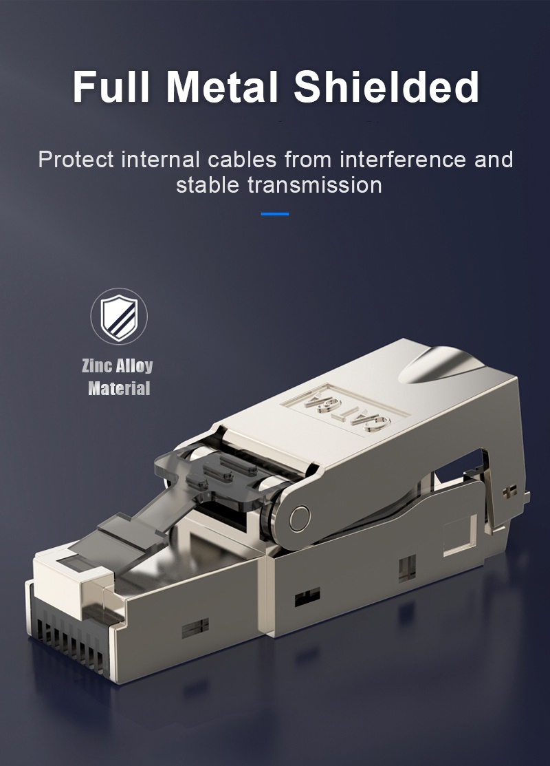 ZoeRax RJ45 CAT8 Cat7 CAT6A Connector Tool-Free, Toolless RJ45 ...