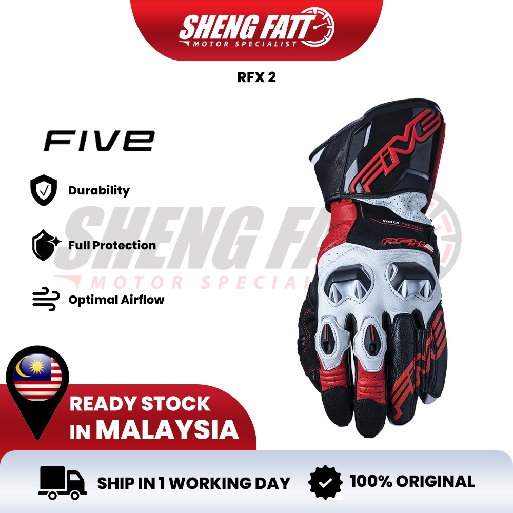 FIVE Glove RFX2 Motorcycle Gloves Non-Slip Riding Glove Sarung Tangan ...