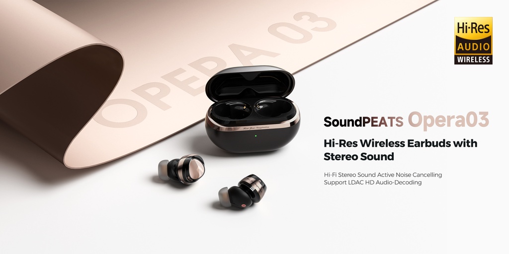SoundPEATS Opera 03 Hi-Res Bluetooth 5.3 Wireless Earbuds with Hi-Fi ...