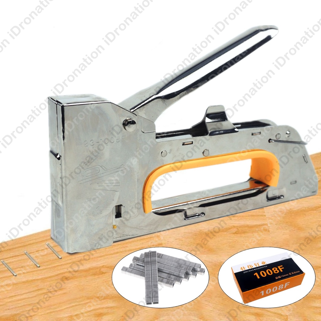 Heavy Duty Hand Tacker Stapler Rapid Gun Metal Body Frame Paper ...