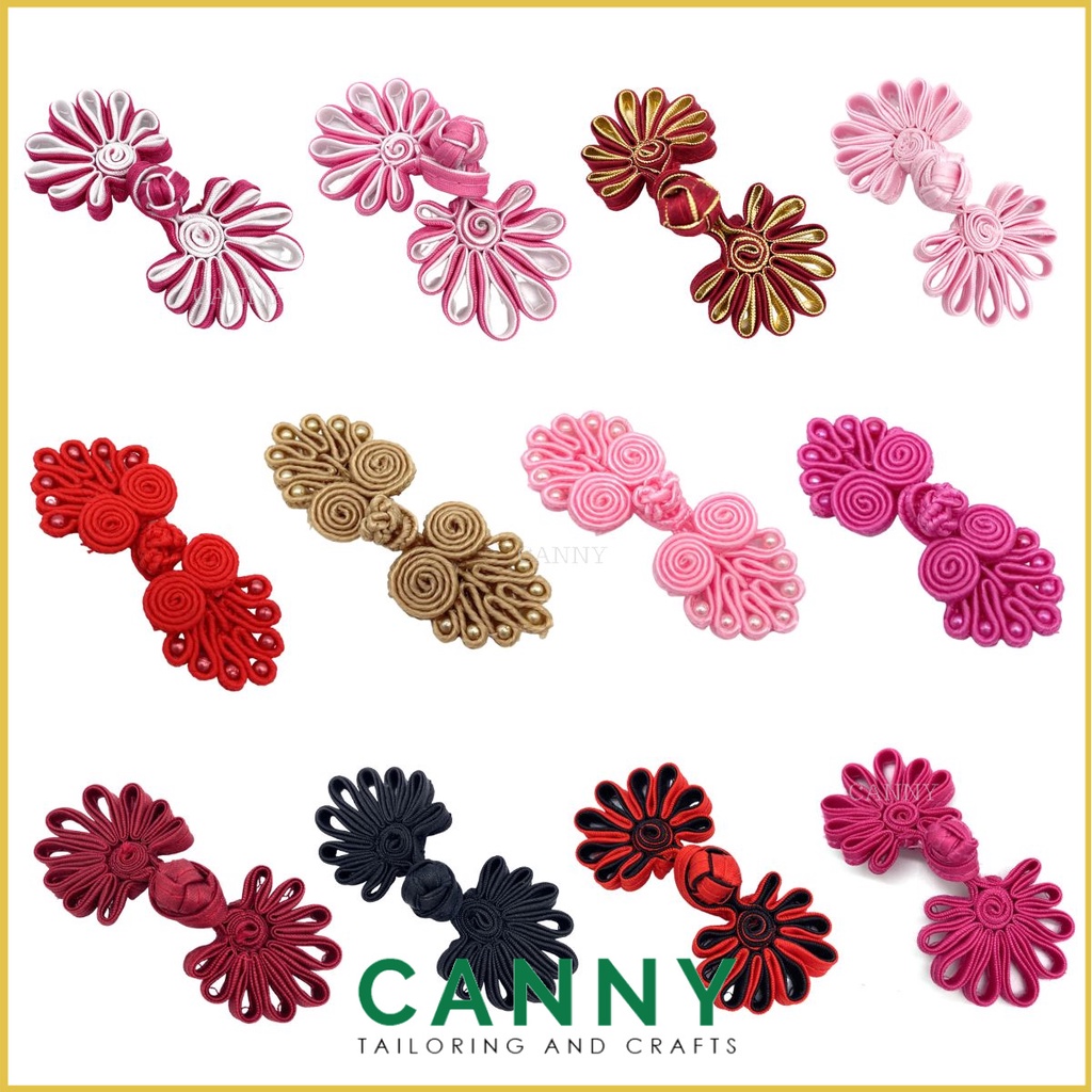 (5 PASANG) Butang Kristal Cina/ Chinese Knot Button Cheongsam ...