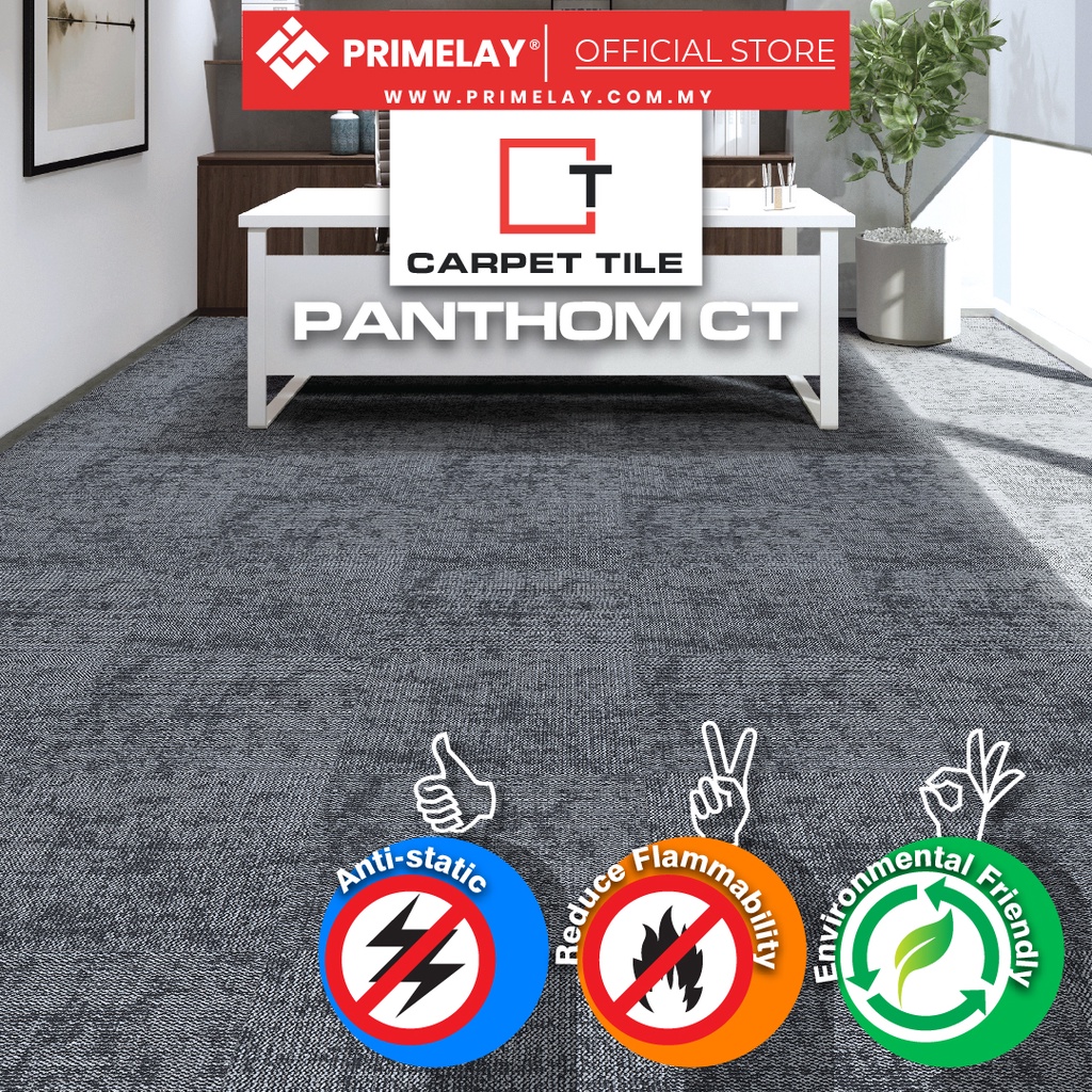 20pcs/54sqft 5-6mm Carpet Tile 500x500mm - Bitumen+Non-woven Backing ...