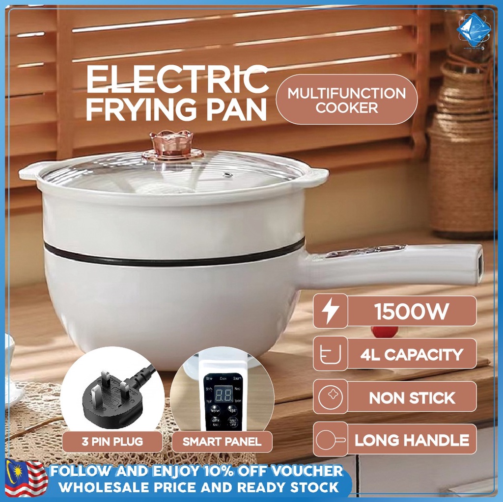 🔥VIRAL🔥Smart & Multifunction Electric Frying Pan Long Handle Non-Stick ...