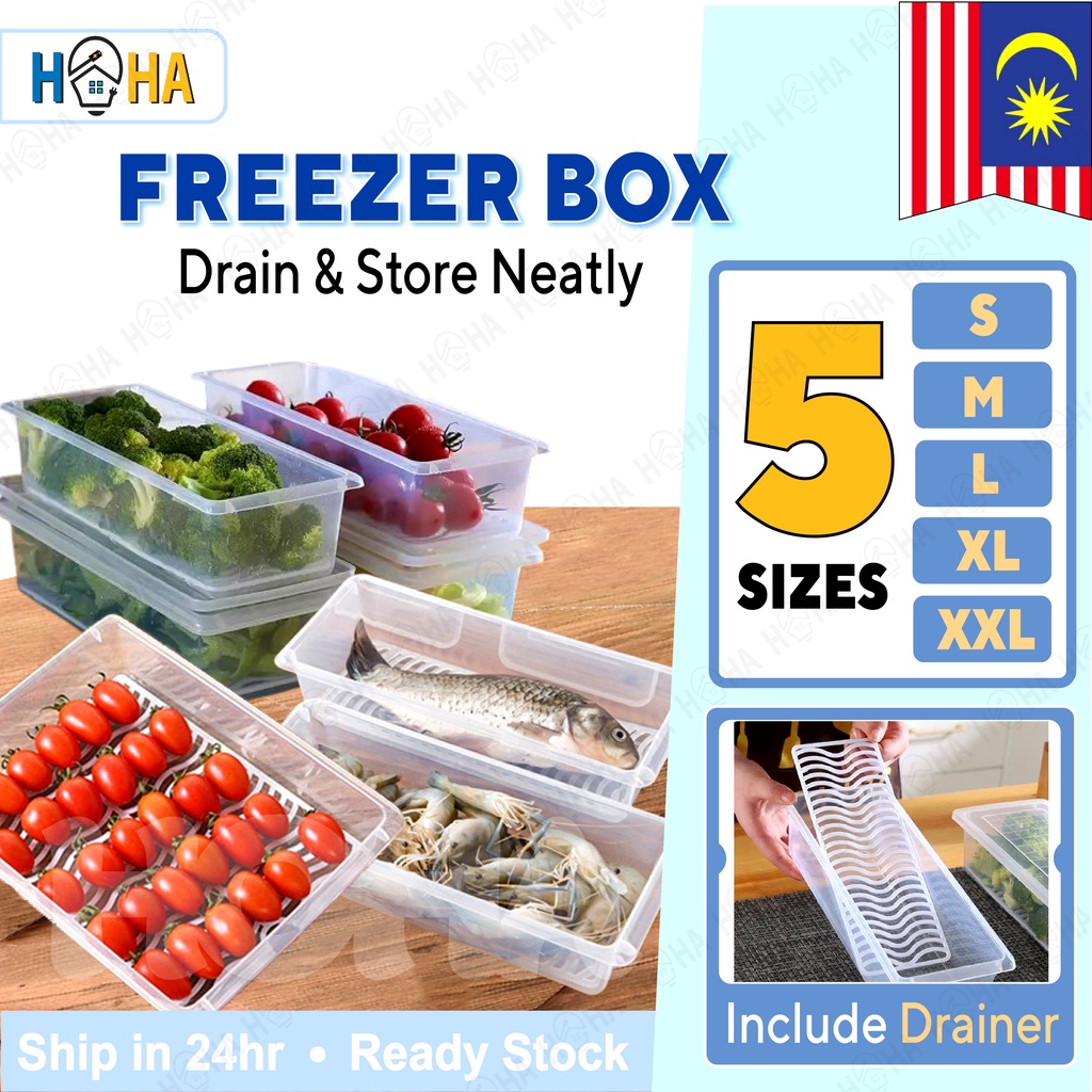 Freezer Food Storage Box Kitchen Rectangle Refrigerator Fridge ...