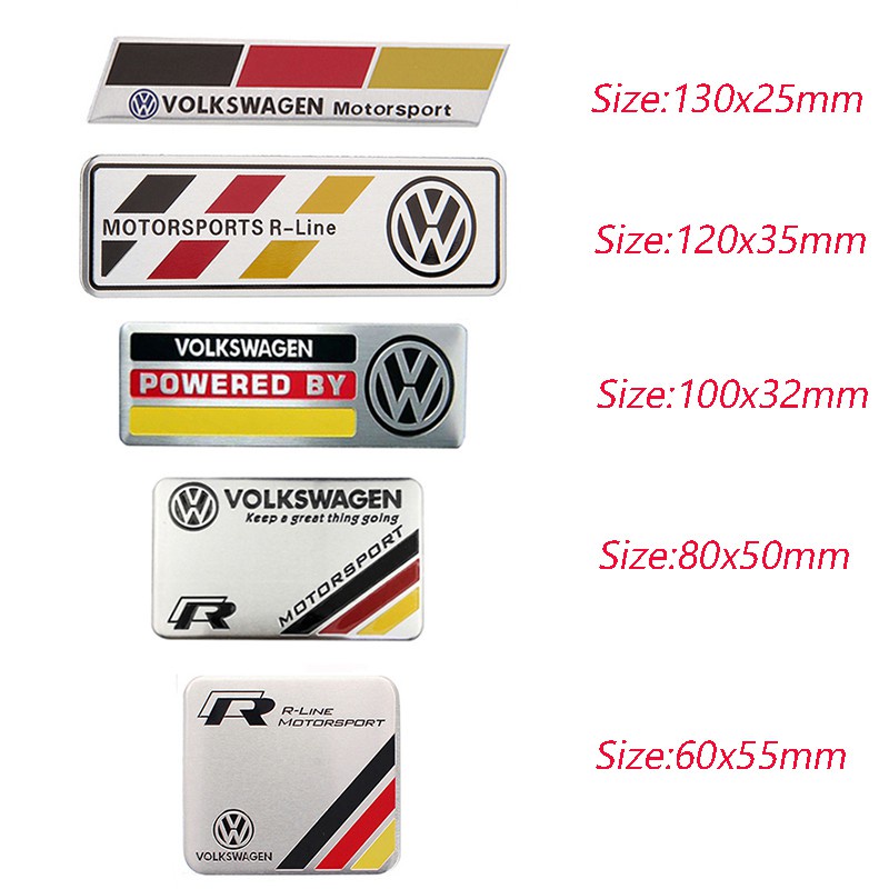 Volkswagen Car Body Metal Nameplate Sticker For VW R line GTI Polo Fox ...