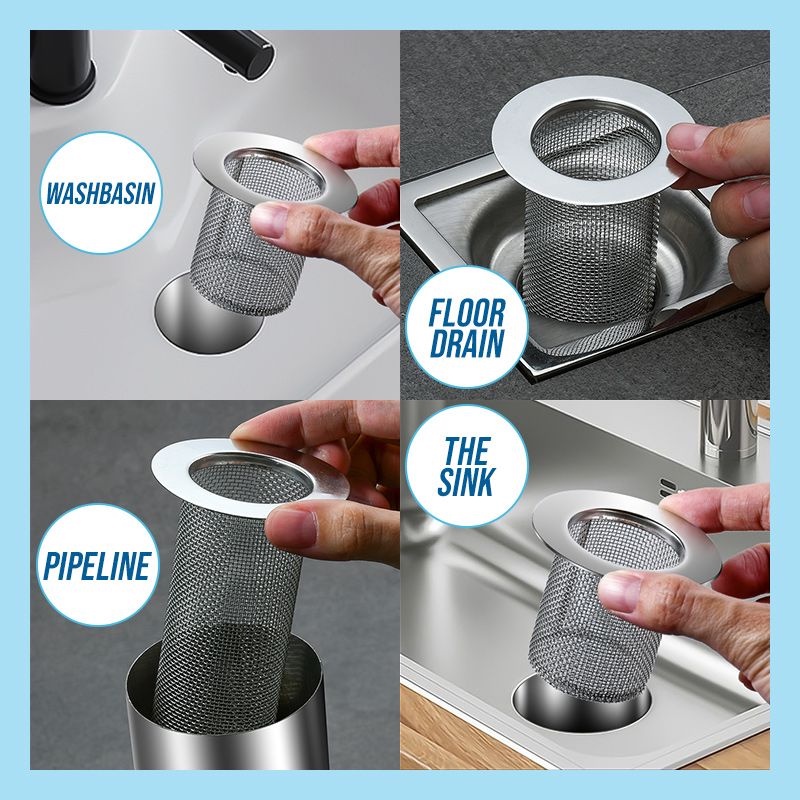 Kitchen Sink Mesh Strainer Basket / Stainless Steel Drain Filter with ...