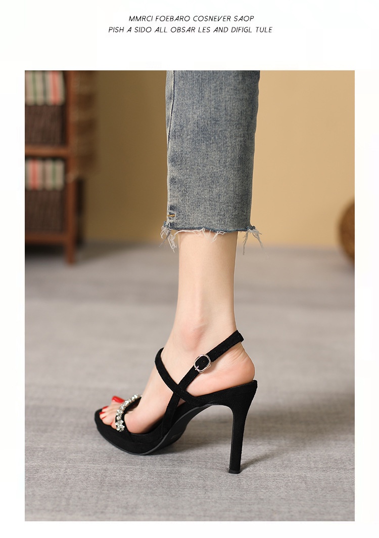 32-39 Size Small Size High Heels Flat Strap Sexy Stiletto Heels Small ...