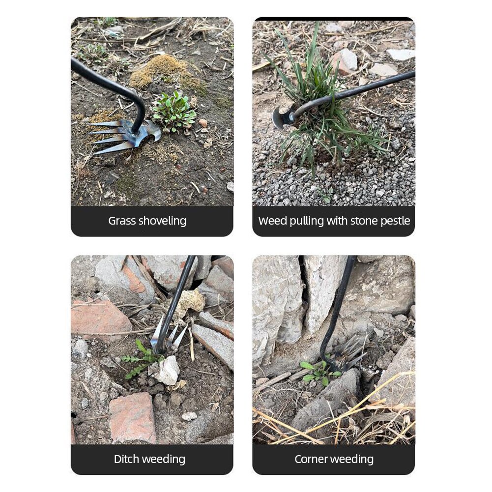 Weeding Tool Grass Rooting Loose Soil Rake Manganese Steel Hand Weeder ...