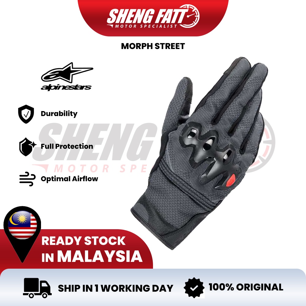 ALPINESTARS Morph Street Motorcycle Gloves Non-Slip Riding Glove Sarung ...