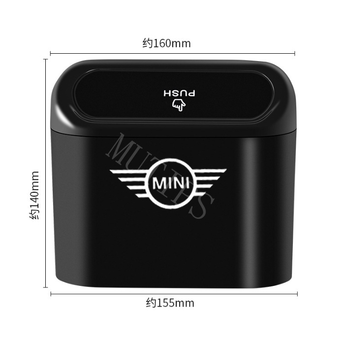 BMW Car Portable Mini Trash Can Hanging Flip Lid Dustbin Back Seat ...