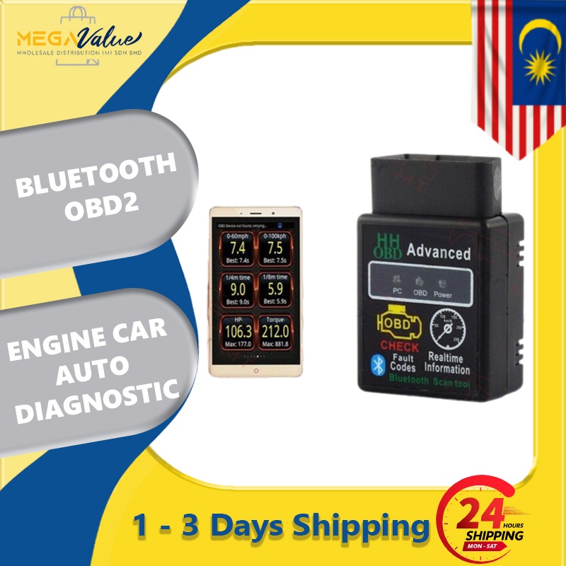 READY STOCK | ELM327 Bluetooth OBD2 CAN BUS Check Engine Car Auto ...