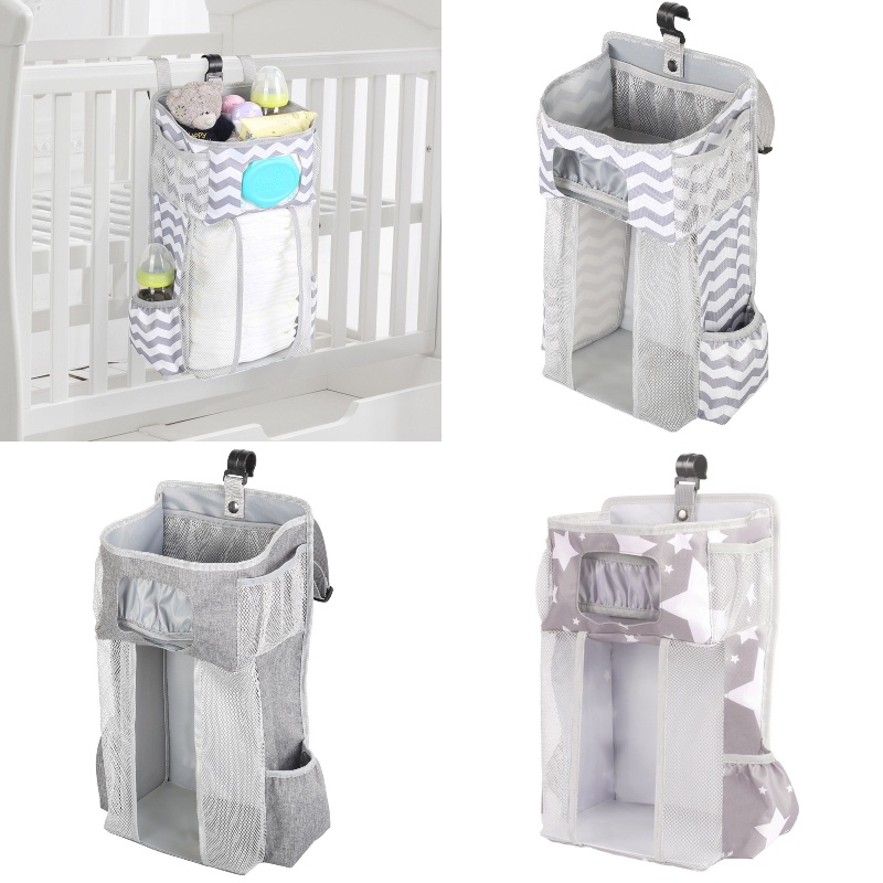 Hanging Baby Bedside Bag Storage Organizer Pouch Polyester Material ...