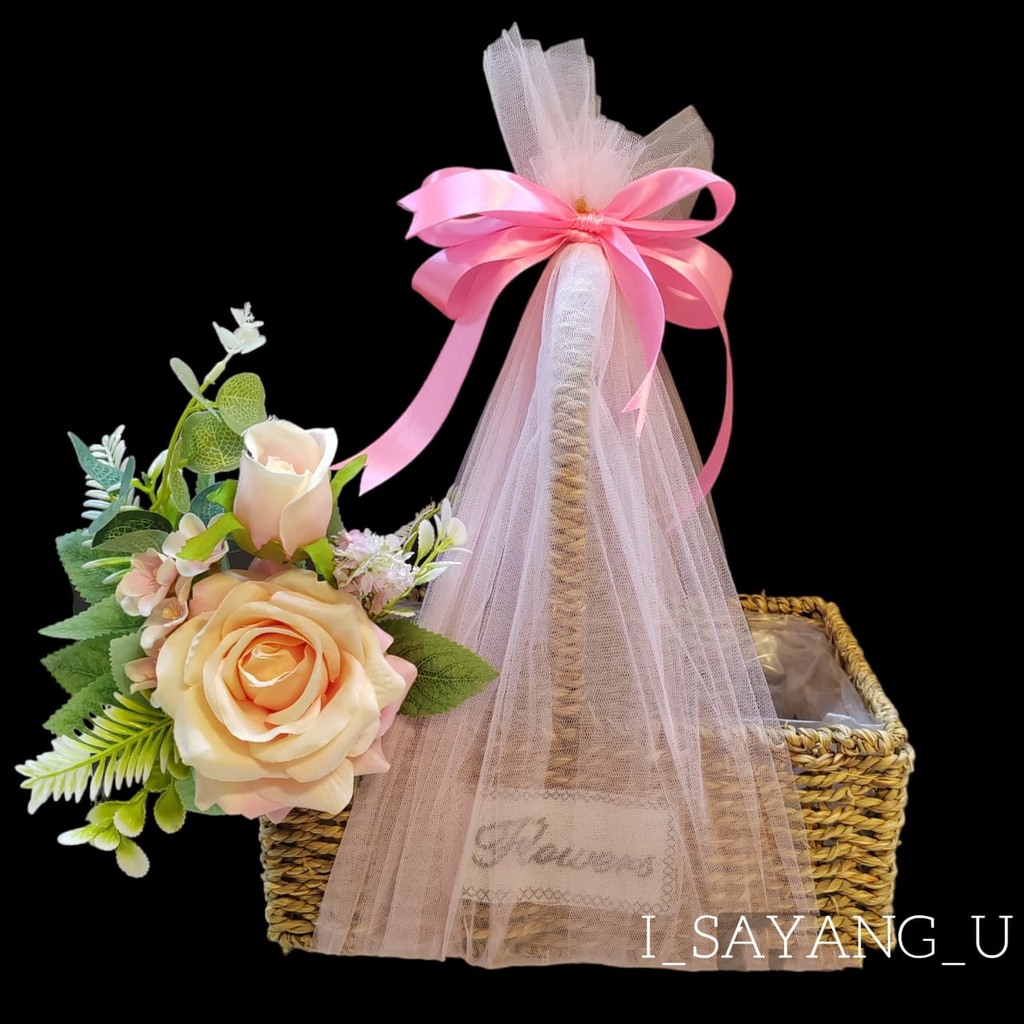 Bakul Buah Rustic Siap Hias Hamper Bucket Bakul Hamper | Shopee Malaysia