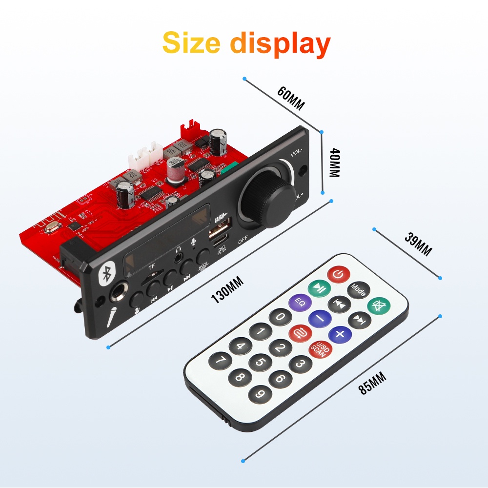 2*80W 160W Amplifier Bluetooth MP3 Decoder Board 12V DIY MP3 Player Car ...