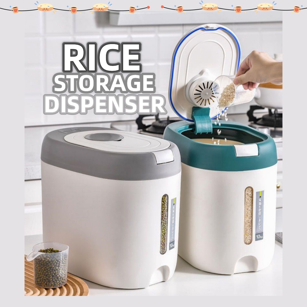 Rice Dispenser Bucket 5KG/10KG Keepers Container Household Storage ...