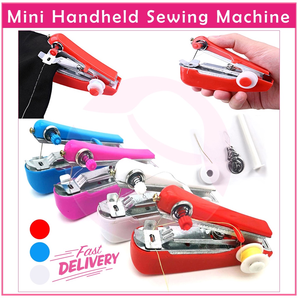 Portable Mini Manual Sewing Machine Stitch Handheld Quick Home Cloth ...