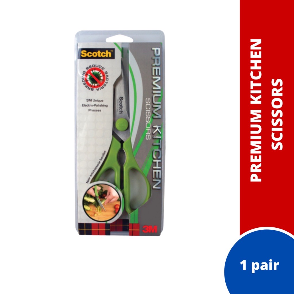 3M Scotch Premium Kitchen Scissors (Green) | Shopee Malaysia
